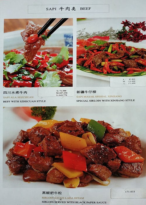 Menu at Cathay Restaurant, Jakarta, 14450 Jakarta Utara