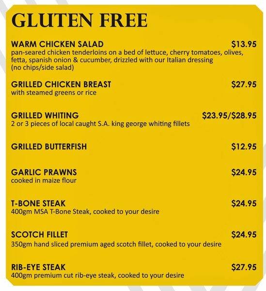 Menu at Wheatsheaf Hotel pub & bar, Two Wells