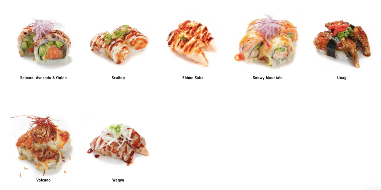 Menu at Wara Sushi restaurant, Meadowbrook