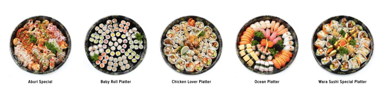 Menu at Wara Sushi restaurant, Meadowbrook