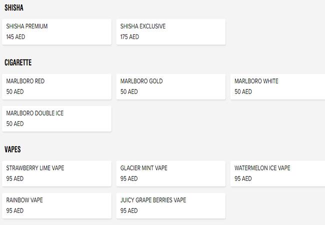 Menu of Barasti - Le Méridien Mina Seyahi Beach Resort & Marina, Dubai ...