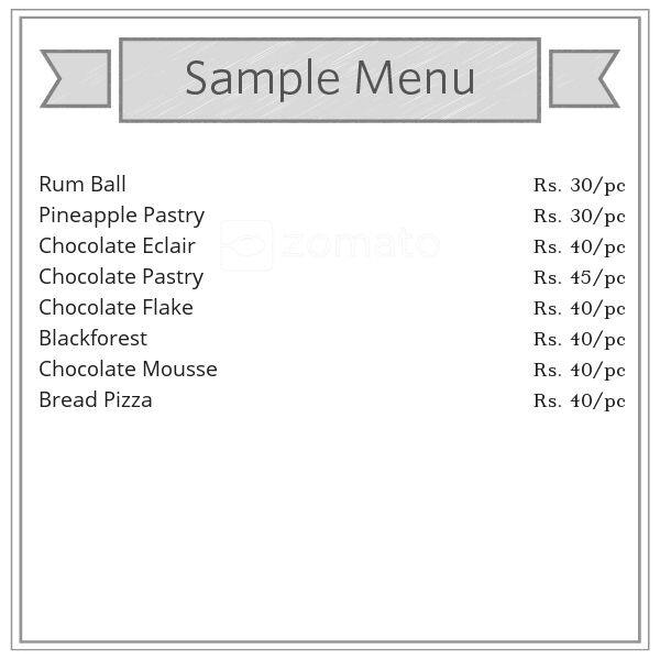 Sethi's The Cake Shop Menu - Zomato