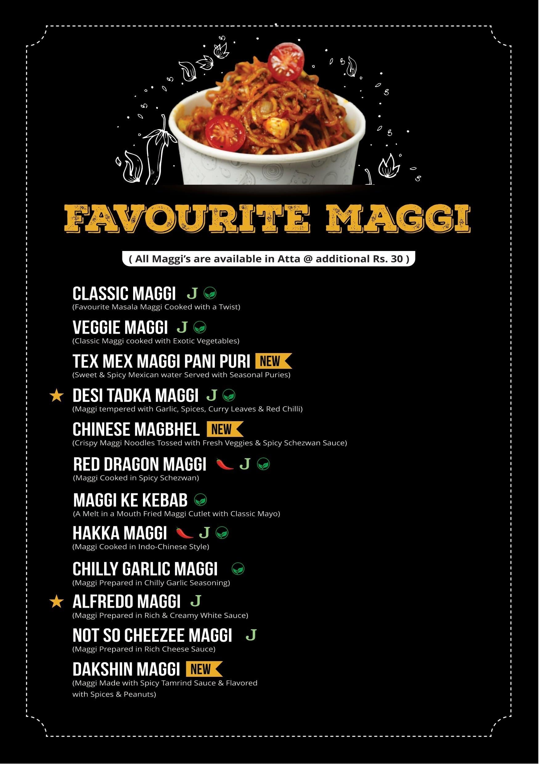 Menu of Hungry Head, Powai, Mumbai