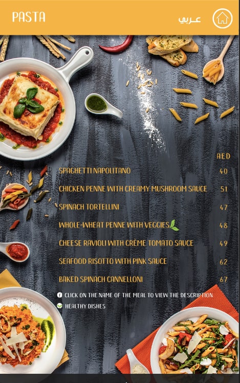 Menu at Lafeef Restaurant, Sharjah