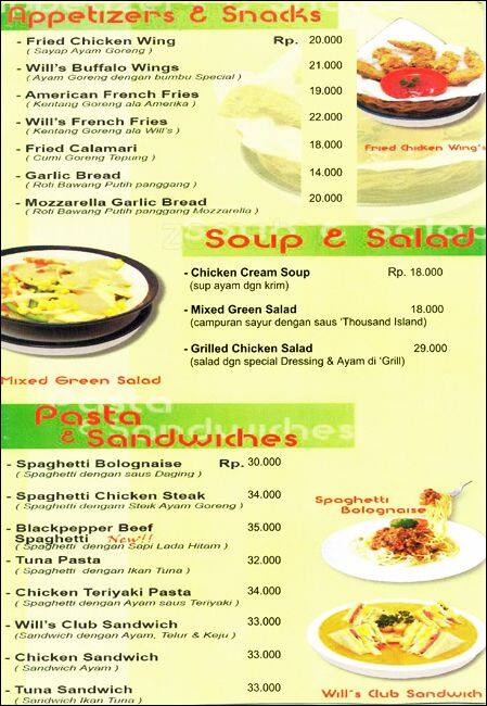 Menu at WB Steak Mall Daan Mogot, West Jakarta, Mall Matahari