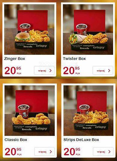 Menu at KFC Kraków ECE Kiosk restaurant, Kraków, Pawia 5 Galeria ...