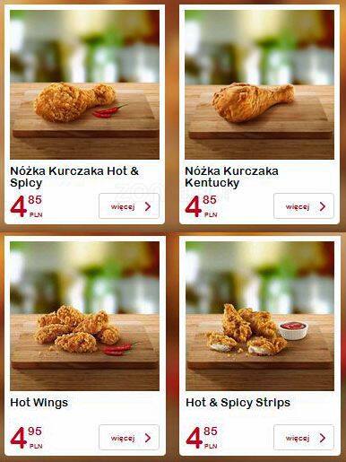 Menu at KFC Kraków ECE Kiosk restaurant, Kraków, Pawia 5 Galeria ...