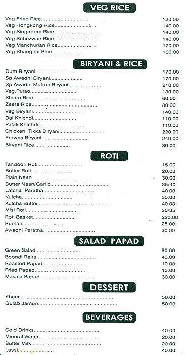 Menu at Smoking Bones - The Taste Of Awadh, Navi Mumbai