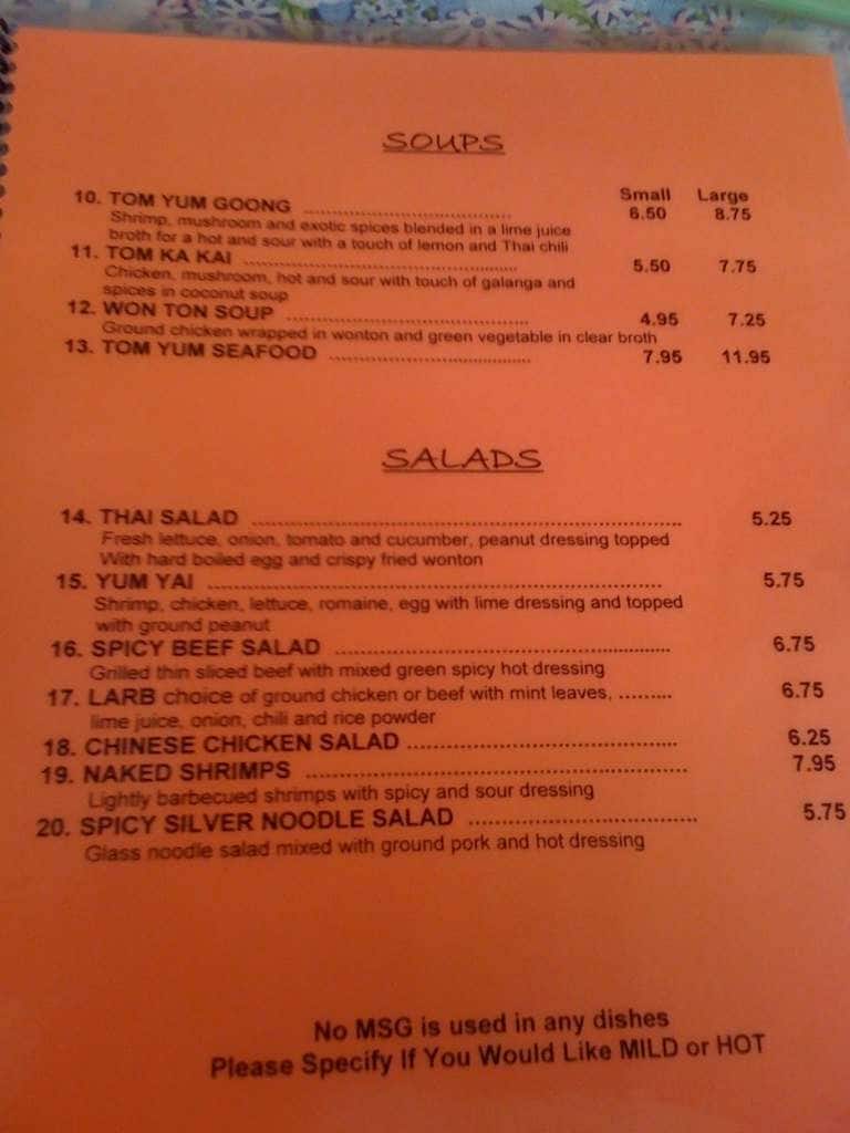 Menu at KIIN Thai Eatery restaurant, Burbank, 1/2 Magnolia Blvd
