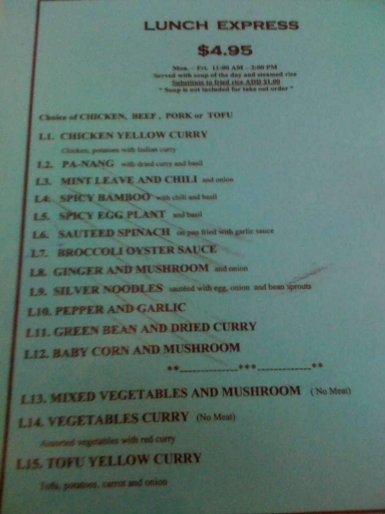 Menu at KIIN Thai Eatery restaurant, Burbank, 1/2 Magnolia Blvd