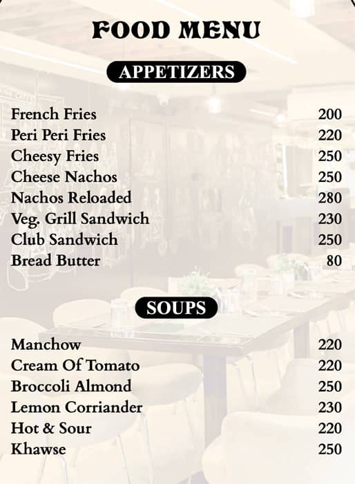 Menu of Masala Mania, Vesu, Surat