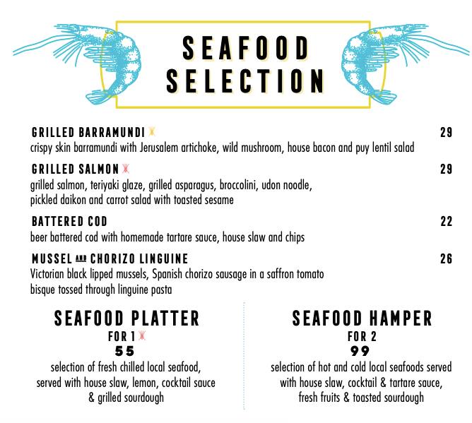 Menu at The Belvedere pub & bar, Woody Point, Cnr