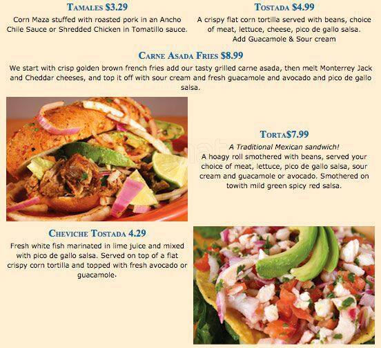 Menu at Blue Agave Port Orchard restaurant, Port Orchard