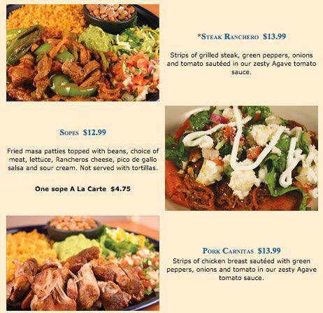 Menu at Blue Agave Port Orchard restaurant, Port Orchard