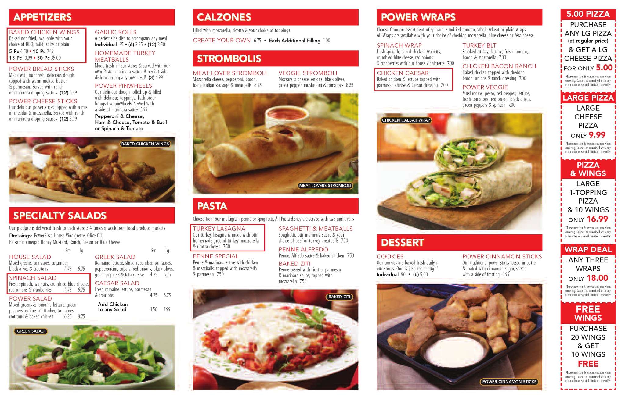 Menu at Power Pizzeria, South Miami, SW 57th Ave