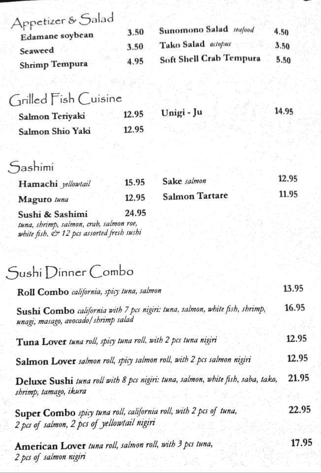 Menu at Chili Pepper Asian Fusion restaurant, Newark