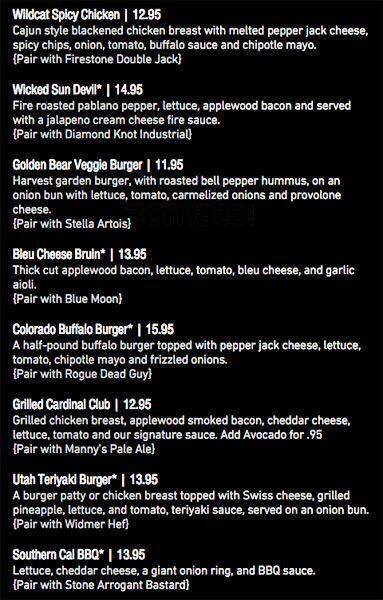 Menu at The Lodge Sports Grille pub & bar, Seattle, SW Alaska St
