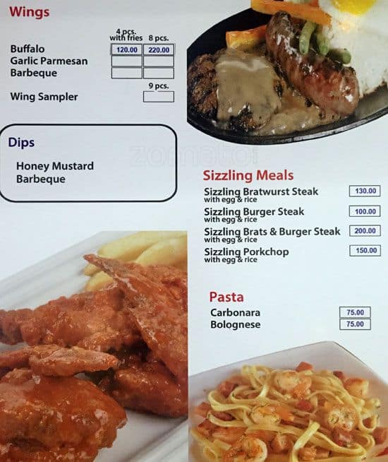 Menu at Big City restaurant, Cebu City, SM City Cebu