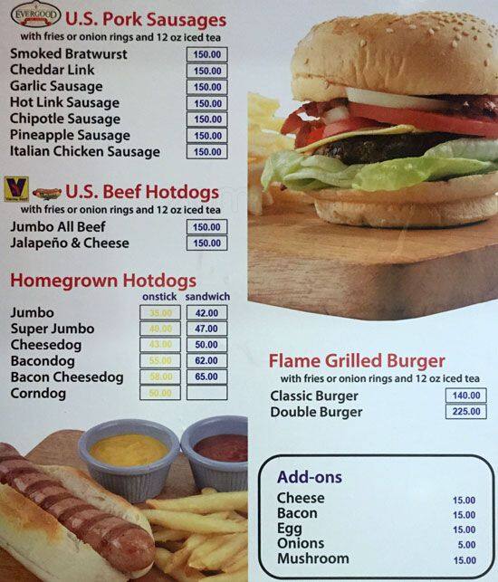 Menu at Big City restaurant, Cebu City, SM City Cebu