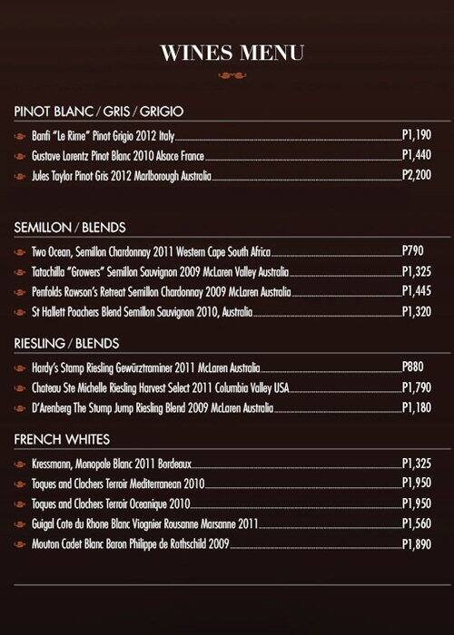 Menu at Anzani New Mediterranean Restaurant, Cebu City, Panorama ...