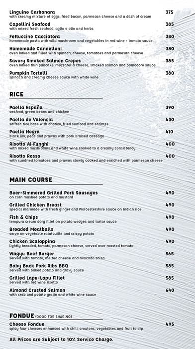 Menu at Anzani New Mediterranean Restaurant, Cebu City, Panorama ...