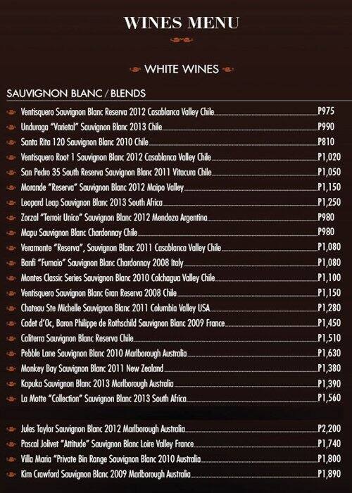 Menu at Anzani New Mediterranean Restaurant, Cebu City, Panorama ...