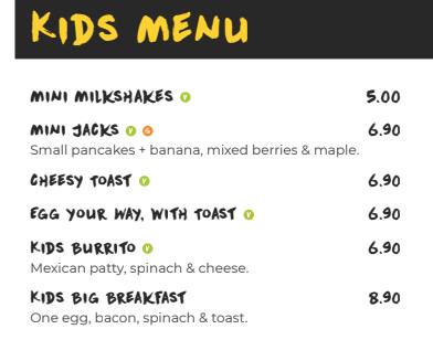 Menu at Raw Energy Brisbane pub & bar, Brisbane City, 100 Edward St