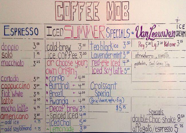 Coffee Mob Menu, Menu for Coffee Mob, Flatbush, New York City ...