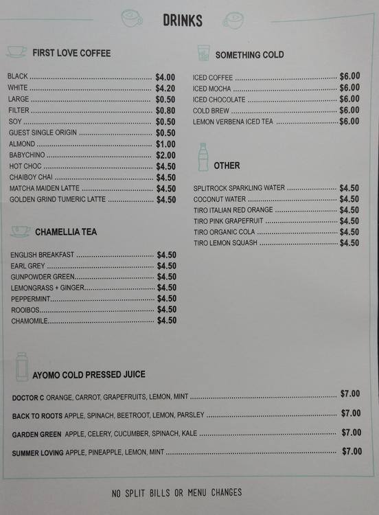 Menu at Rustica Canteen Cbd restaurant, Melbourne