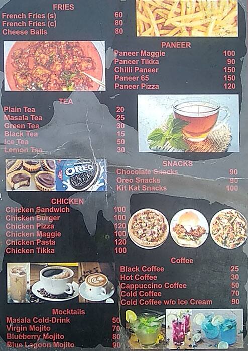 Menu at Baithak Lounge and Cafe, Ajmer