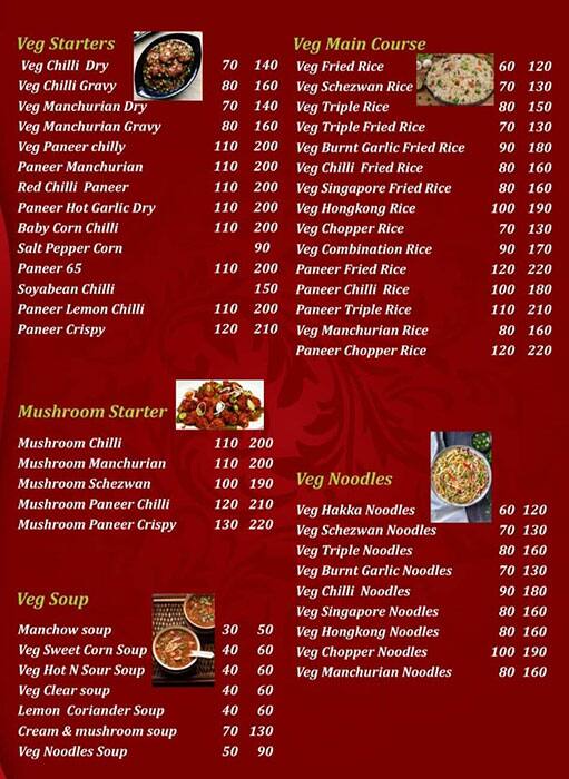 Menu of Krishna Hotel, Boisar, Mumbai