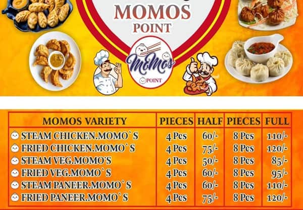 Menu of Momos Point, Airoli, Navi Mumbai