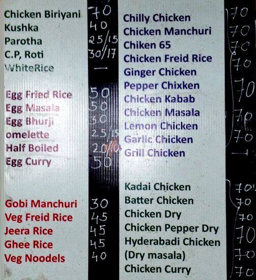 Menu at New Taj Chicken Dum Biriyani, Bengaluru