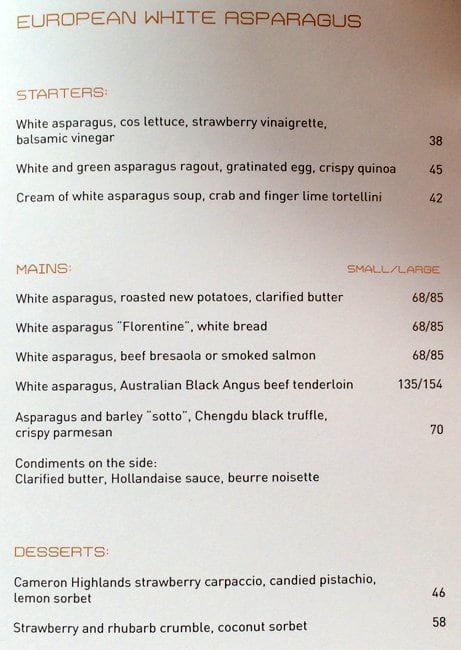 THIRTY8 - Grand Hyatt Menu, Menu untuk THIRTY8 - Grand Hyatt, Kuala ...