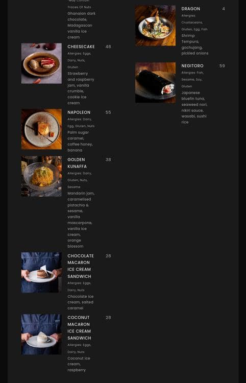 Menu of 3 Fils, Jumeirah 2, Dubai