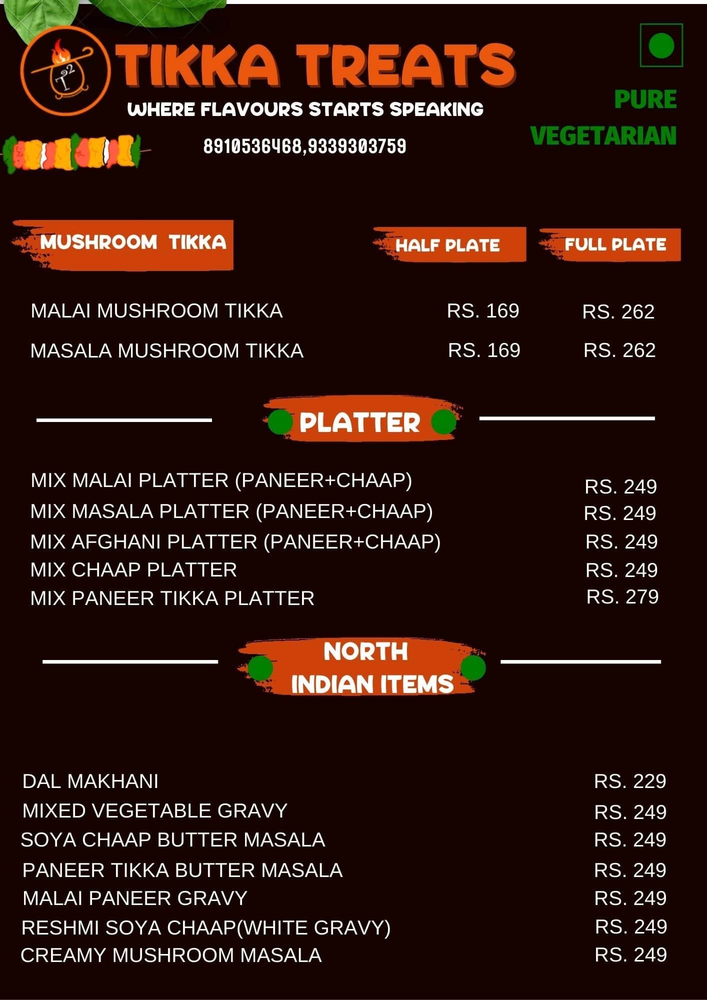 Menu of Tikka Treats, Beliaghata, Kolkata