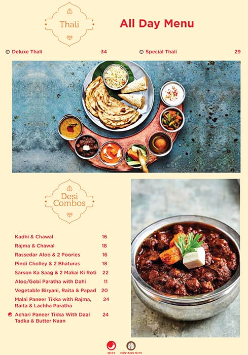 Menu of Chhappan Bhog, Discovery Gardens, Dubai