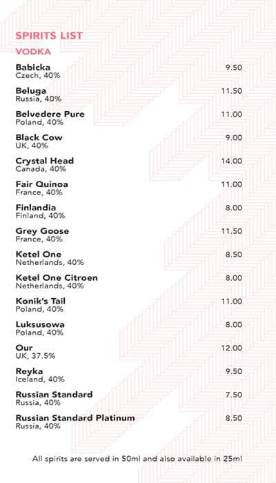 Menu at Chotto Matte London restaurant, London, 11 - 13 Frith St