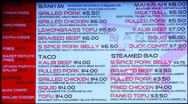 Banh Mi Boys Menu, Menu for Banh Mi Boys, Fashion District, Toronto ...