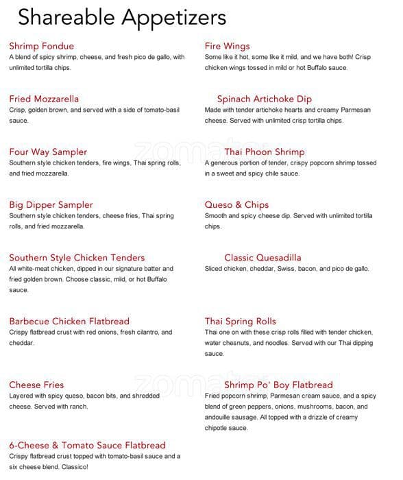 Menu at Ruby Tuesday restaurant, Grand Forks, 32nd Ave S