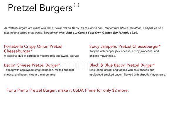 Menu at Ruby Tuesday restaurant, Grand Forks, 32nd Ave S