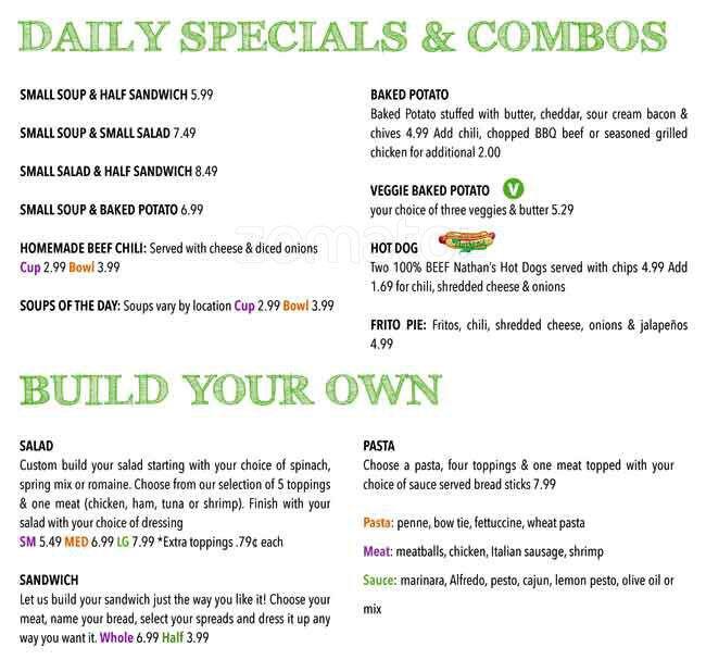 Menu at Skyline Deli cafe, Houston, Katy Fwy