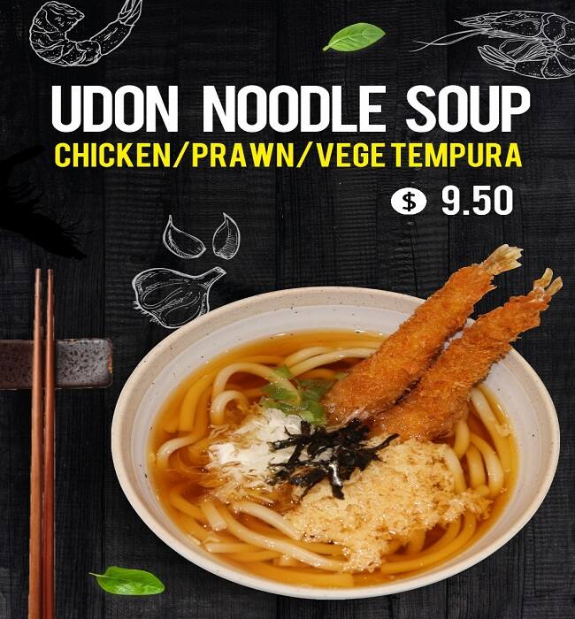 Menu at Yoon Sushi restaurant, Bongaree