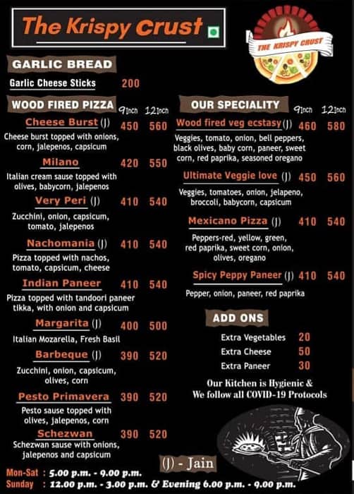 Menu at The Krispy Crust, Chennai, 14