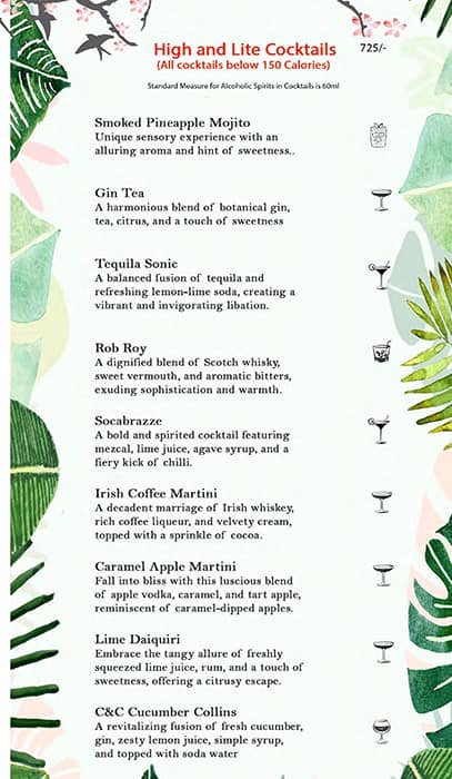 Menu of Soca - Brew Lounge, Sector 30, Gurgaon