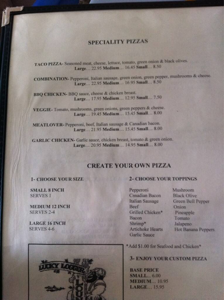 Menu at Fern Restaurant & Lounge, Tillamook