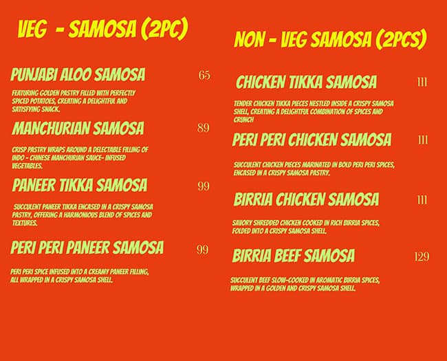 Menu of Muncher, Kulathoor, Trivandrum