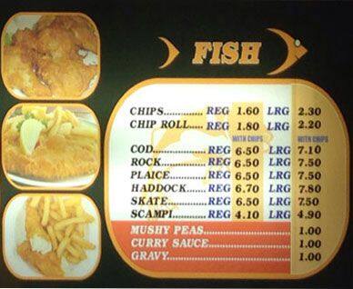 Menu at Partners Fishbar, London