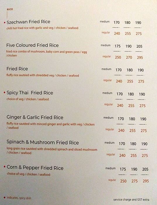 Menu at Cascade, Chennai, 15 Kakani Towers 2nd Floor Khadar Nawaz Khan Road
