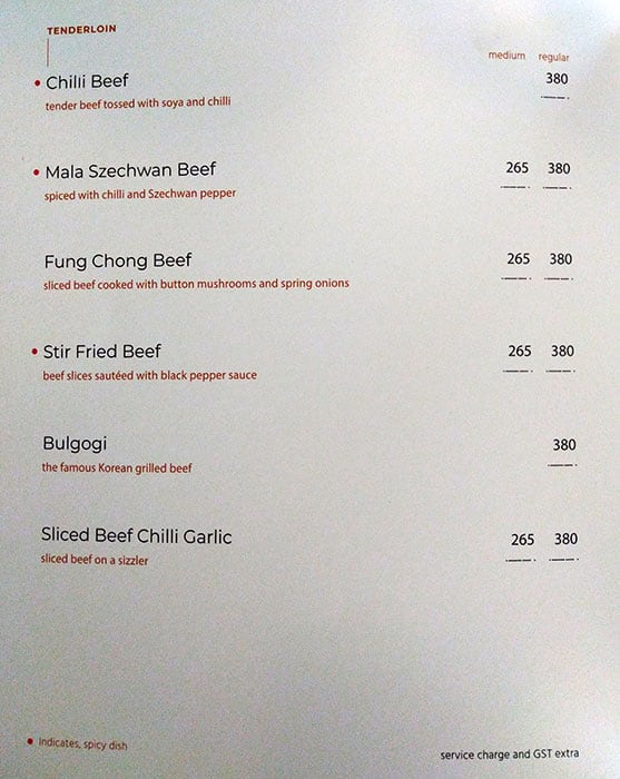 Menu at Cascade, Chennai, 15 Kakani Towers 2nd Floor Khadar Nawaz Khan Road